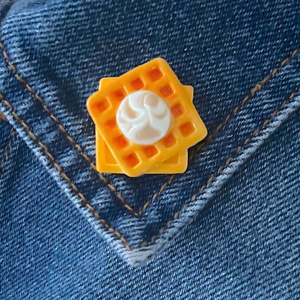 Waffle Pin - Etsy