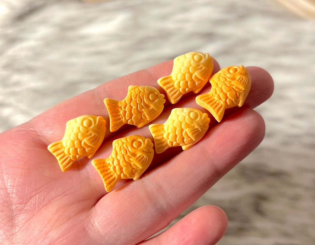 Taiyaki Fish Snack Tiny Magnet/pushpin 6 in 1 Set Street Food I Dessert ...
