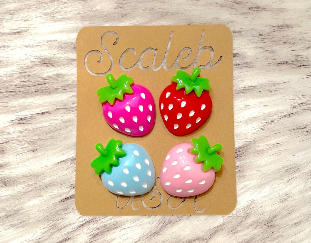 Big Strawberry Magnet/pushpin 4 in 1 Set I Nature I Fruit I Berries I ...