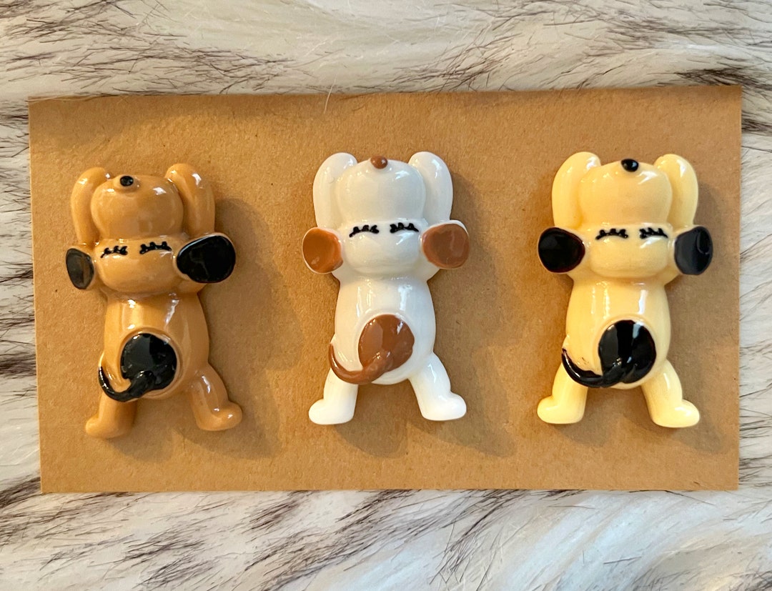 Dog Magnet Set of 3 Adorable Animal / Doggie / Pet / Puppy Magnets - Etsy