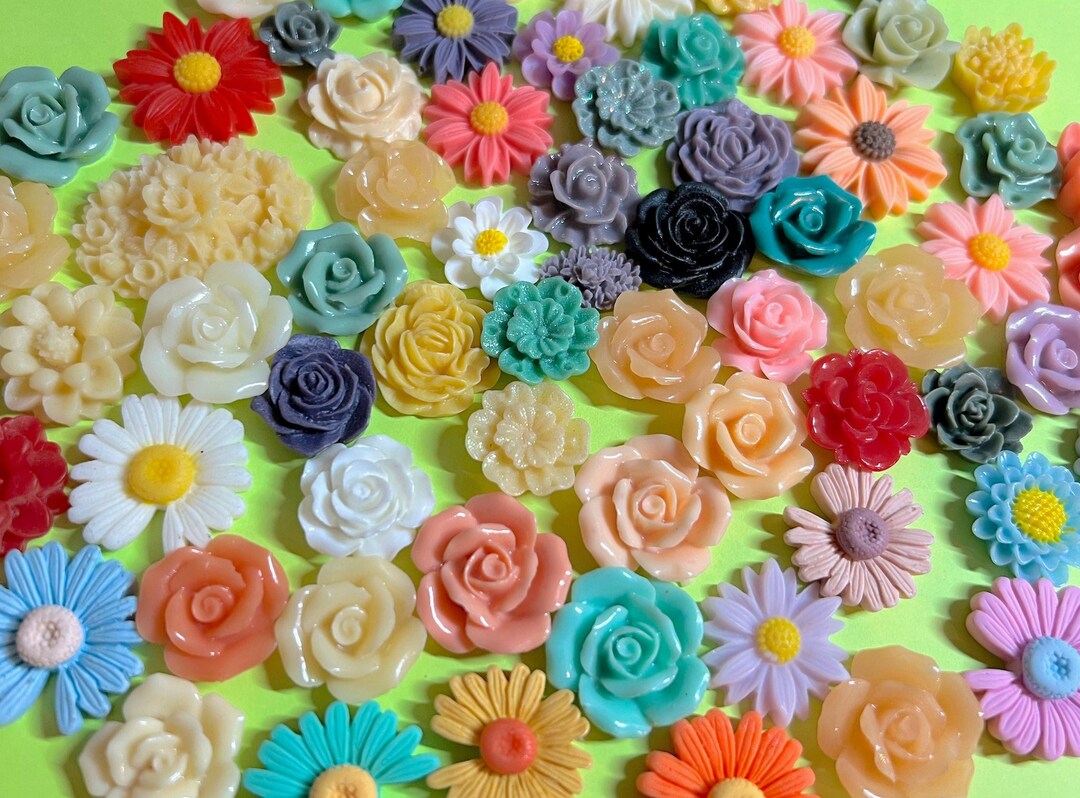 Flower Magnets Random Mix of 8 Blooming Flower Magnets Pop Color ...