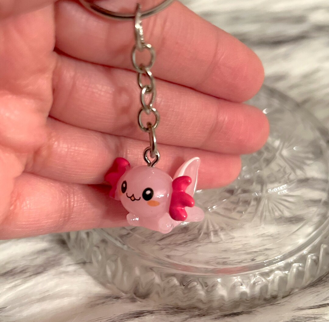 Axolotl Keychain Exotic Sea Animal Key Chain Rare - Etsy