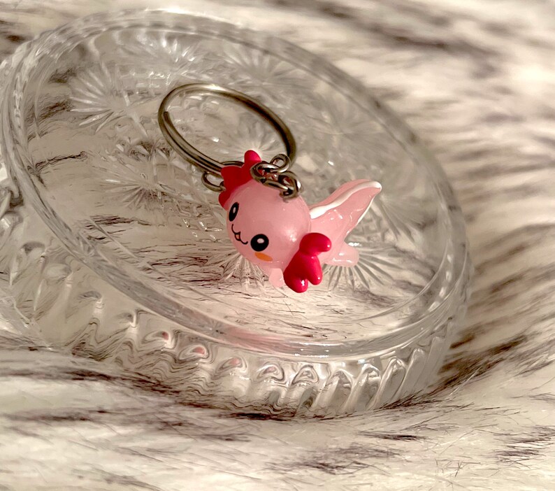 Axolotl Keychain Exotic Sea Animal Key Chain Rare - Etsy