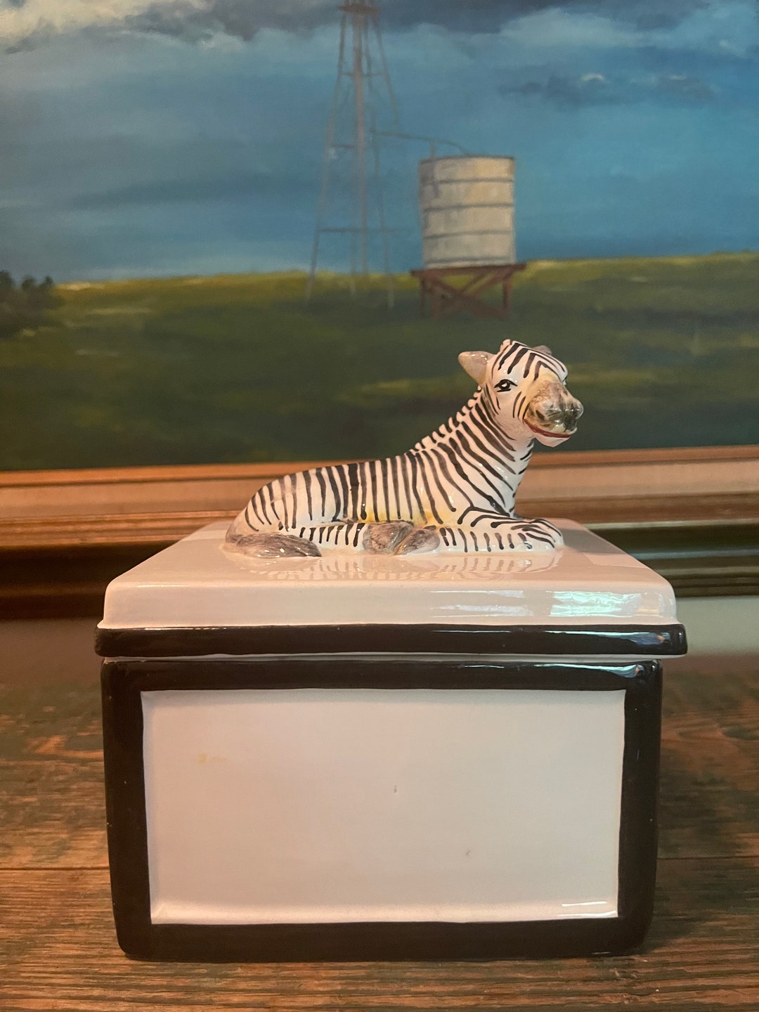 Vintage Ceramic Hand-painted Zebra Box Made in Italy - Etsy