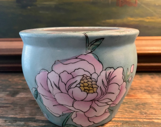 Vintage Chinese Porcelain Floral Planter - Etsy