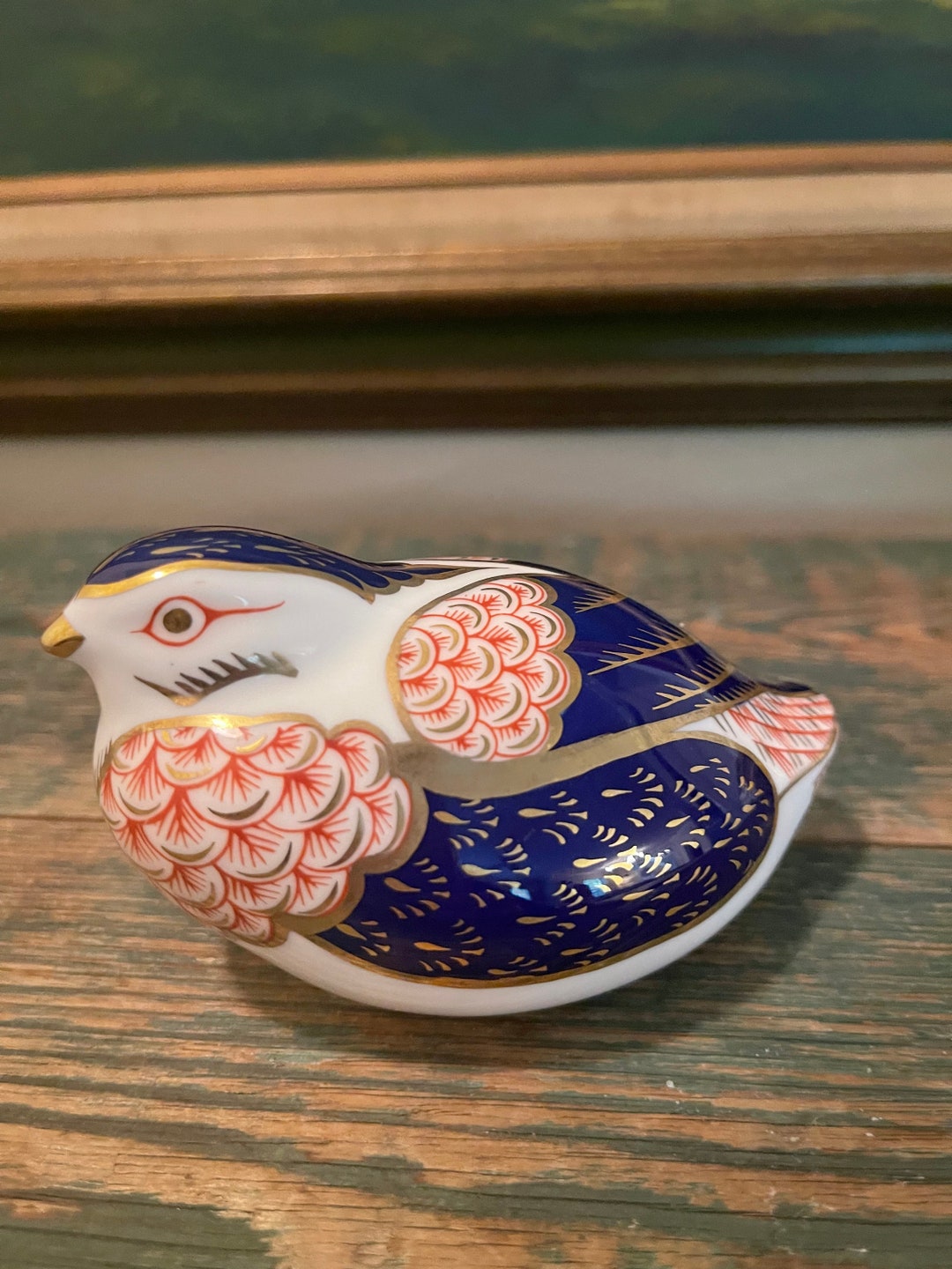 Vintage Royal Crown Derby Imari Fine Bone China Quail Made in England ...