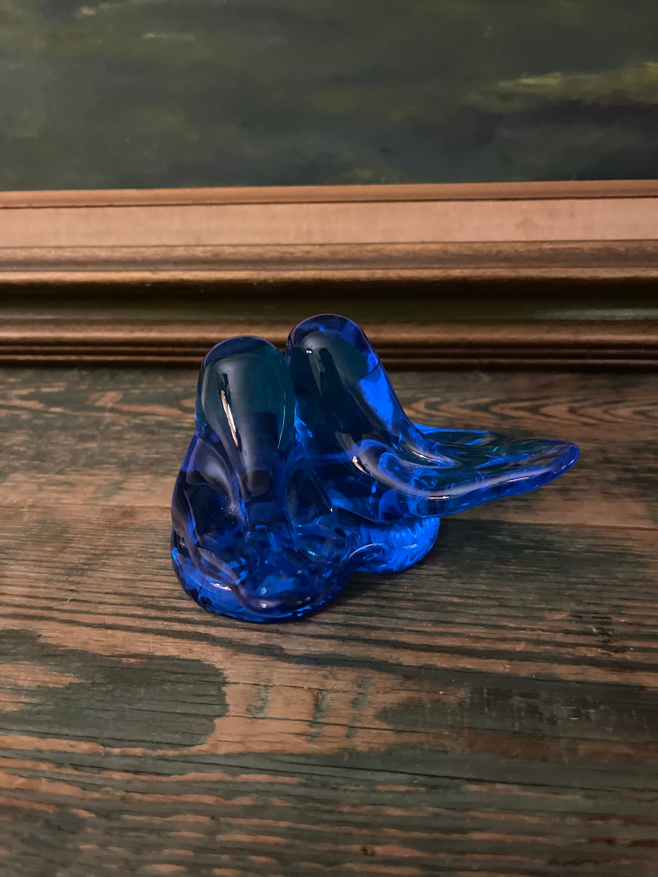 Vintage Leo Ward Blue Birds of Happiness on Heart Shaped Base Signed - Etsy