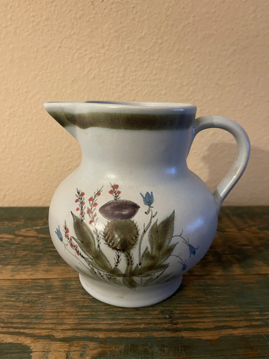 Vintage Buchan Thistleware Stoneware Pottery Pitcher Made in Scotland ...