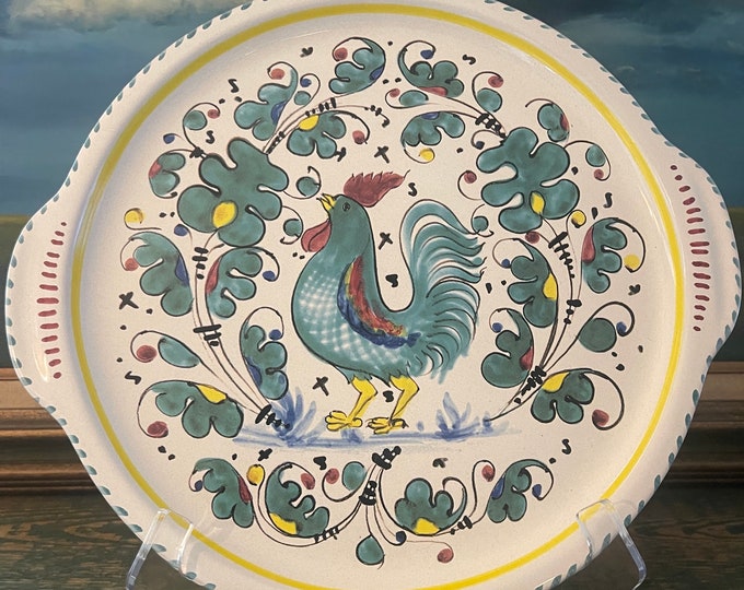 Vintage Deruta Platter With Rooster Hand-painted Made in Italy - Etsy