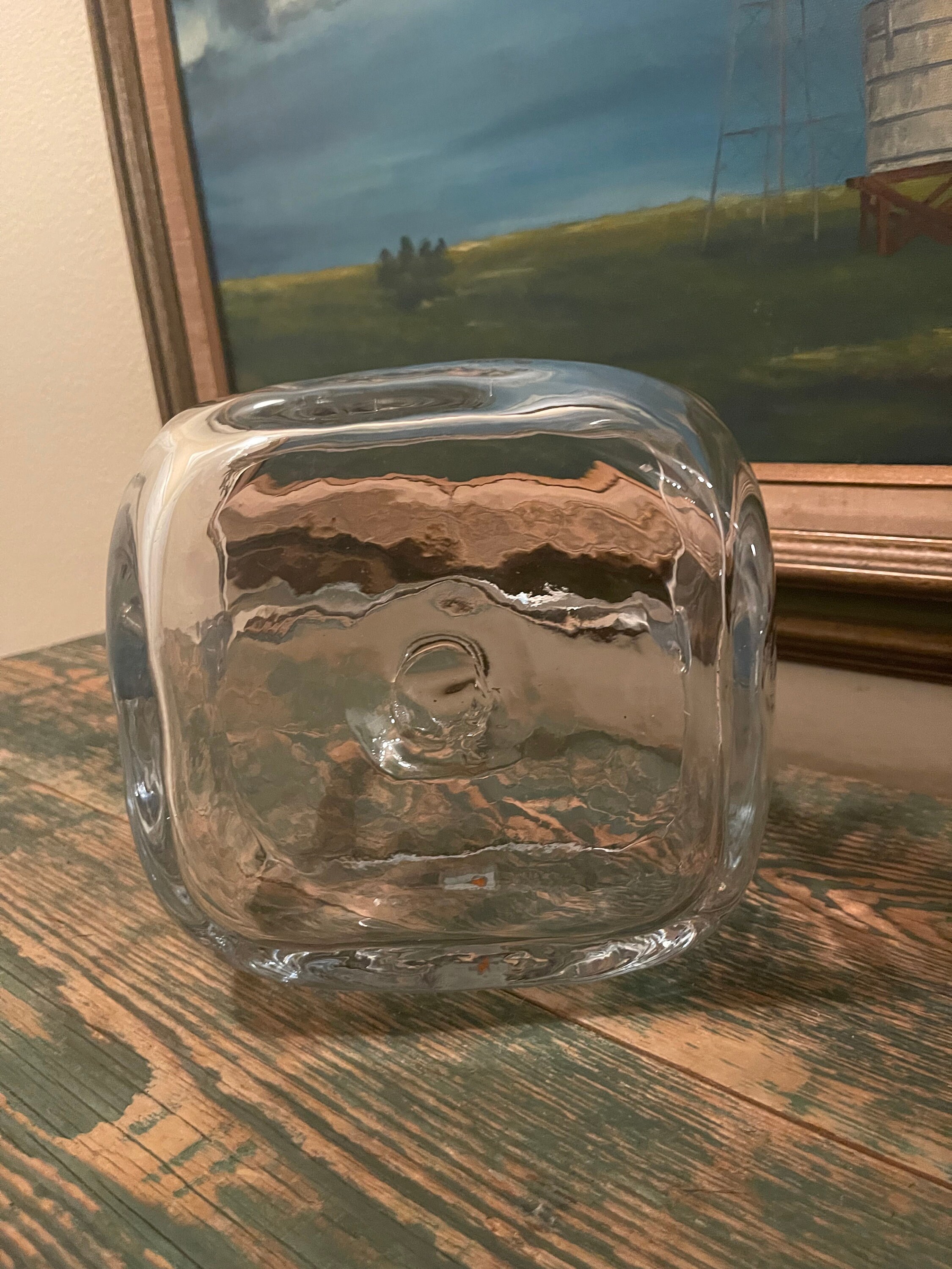 Vintage Blenko Handblown Clear Glass Basket - Etsy