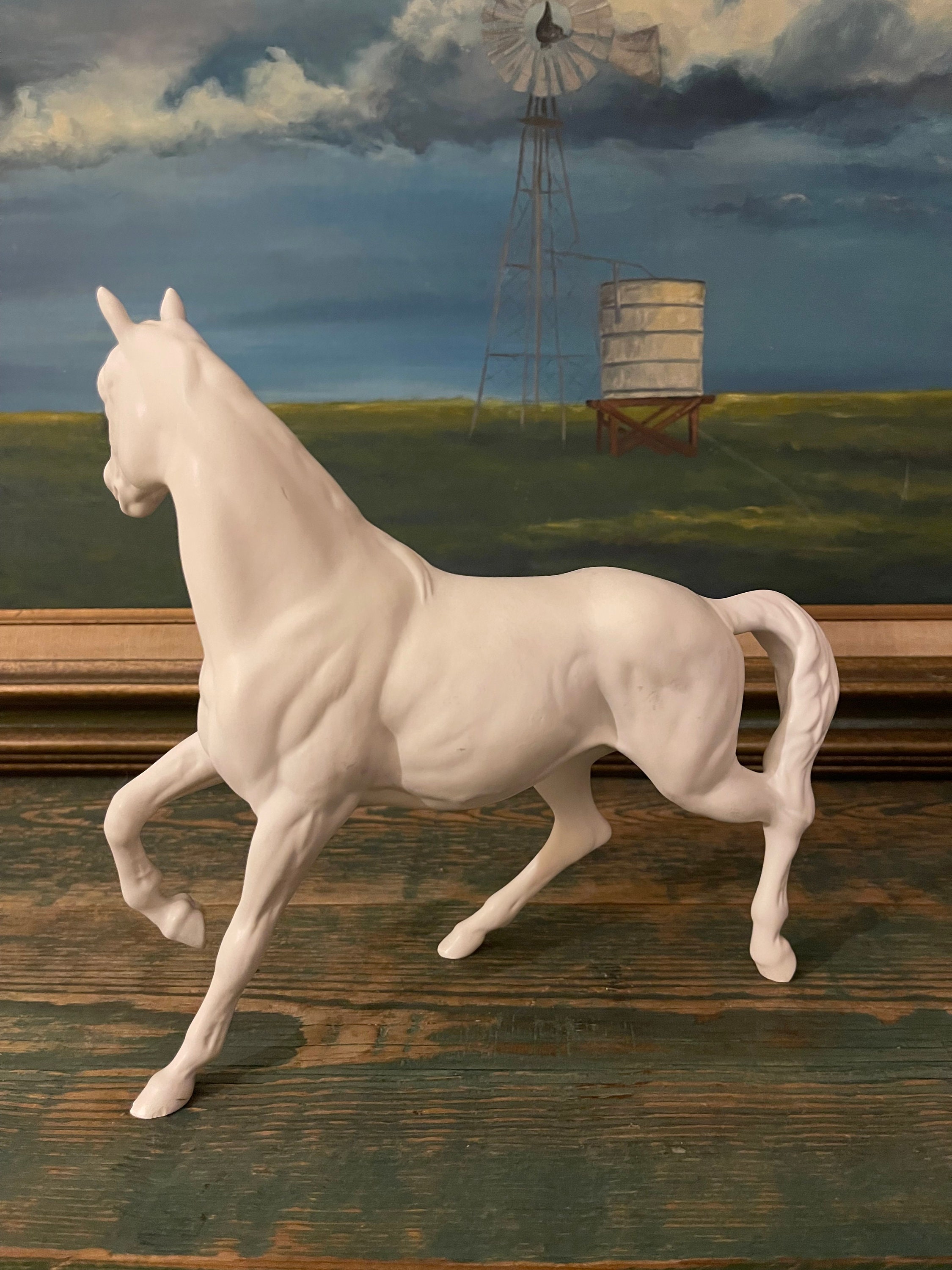Vintage Beswick Spirit of the Wind White Matte Horse Made in England ...