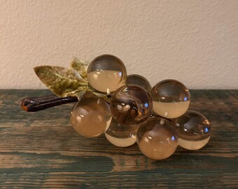Lucite Grape Cluster Burl Wood Vintage Mid Century Modern MCM Retro ...