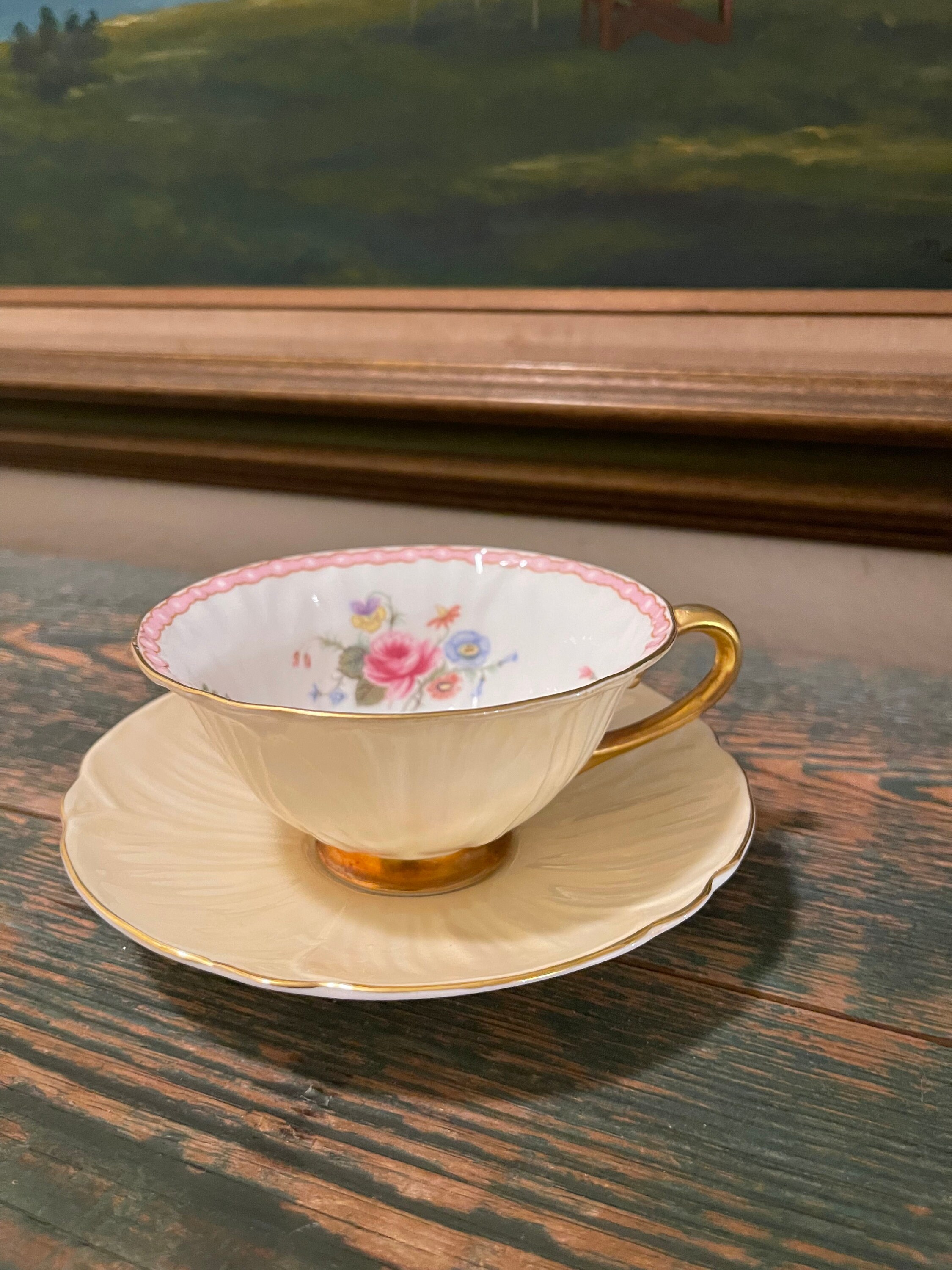 Vintage Rare Shelley Yellow /cream Oleander Cup and Saucer - Etsy