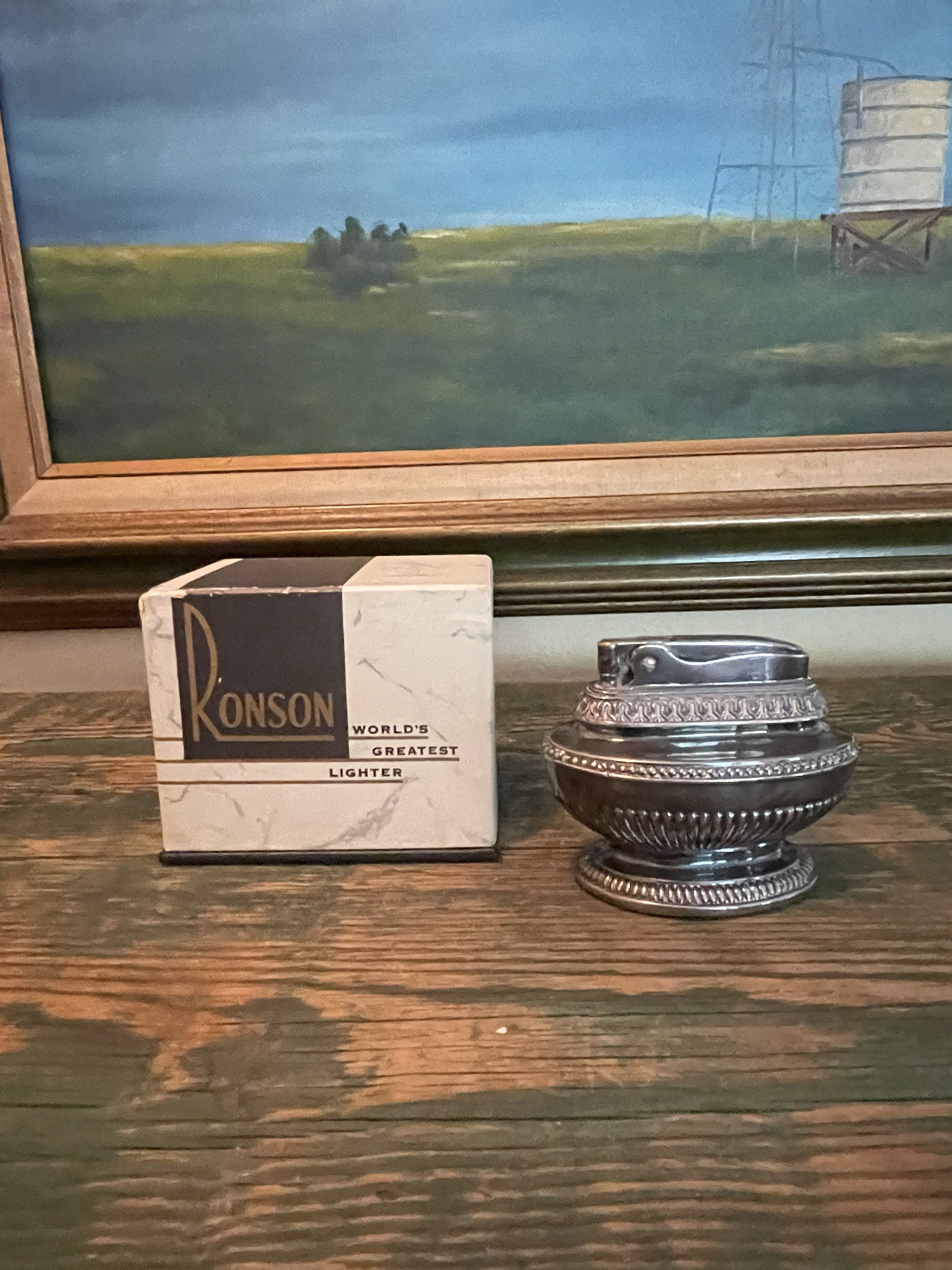 Vintage Ronson Silverplated Queen Anne Lighter With Original Box - Etsy