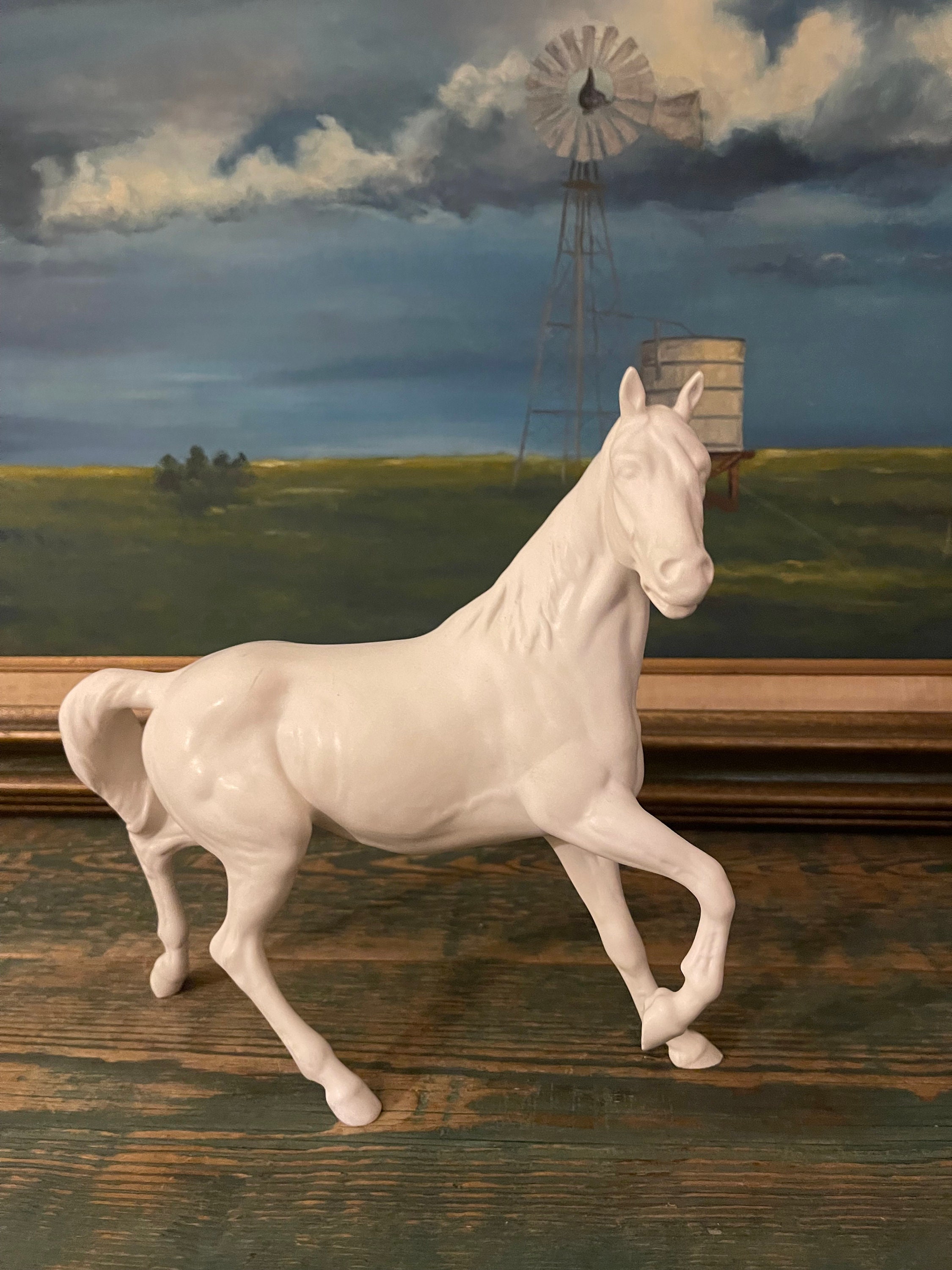 Vintage Beswick Spirit of the Wind White Matte Horse Made in England ...