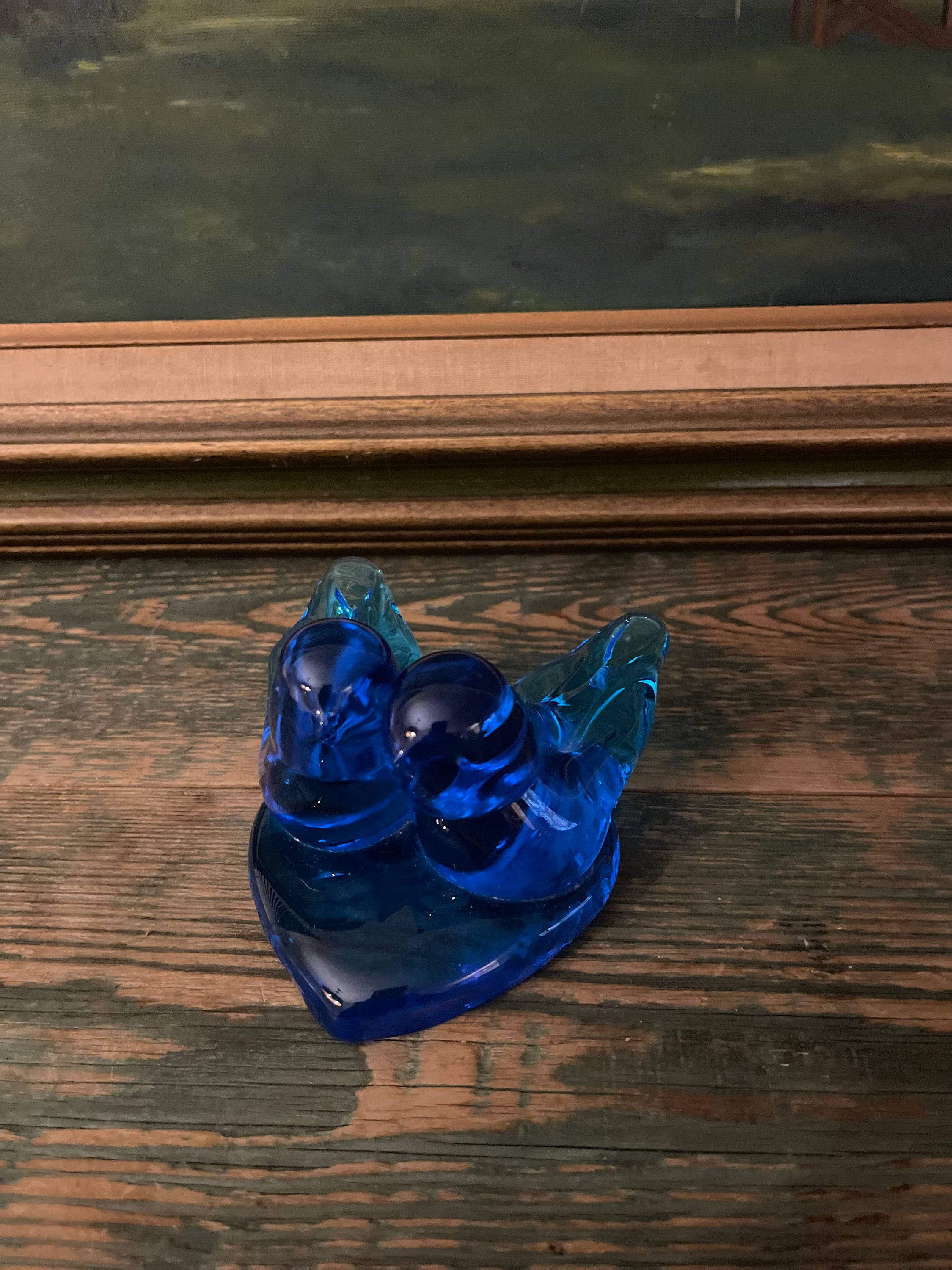 Vintage Leo Ward Blue Birds of Happiness on Heart Shaped Base Signed - Etsy