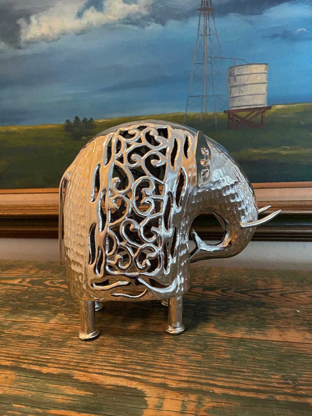 Vintage Taneez Artisan Hand Crafted Silver Plated Elephant - Etsy