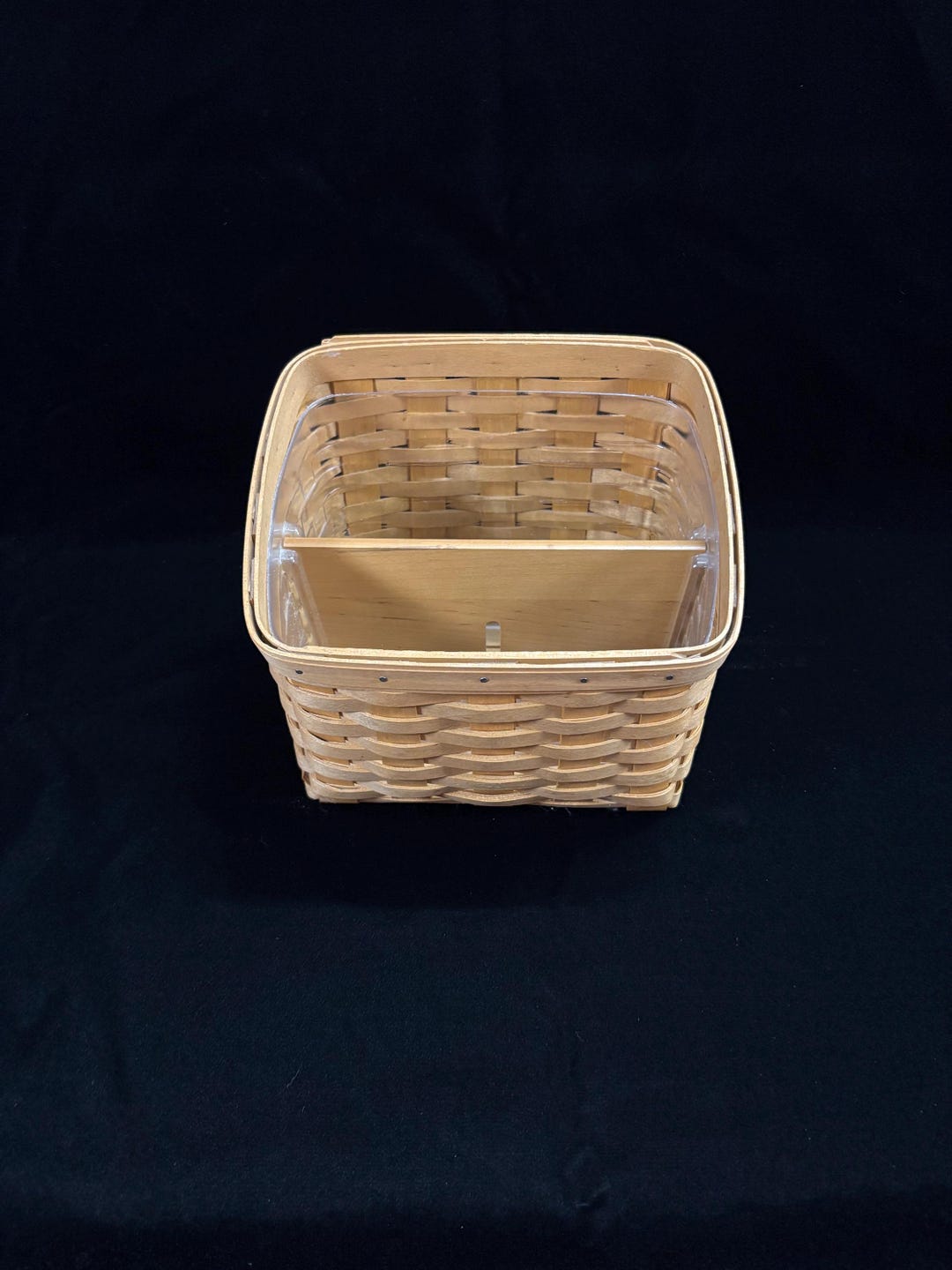 Vintage Longaberger TV Time Basket With Liner Signed 2004 - Etsy