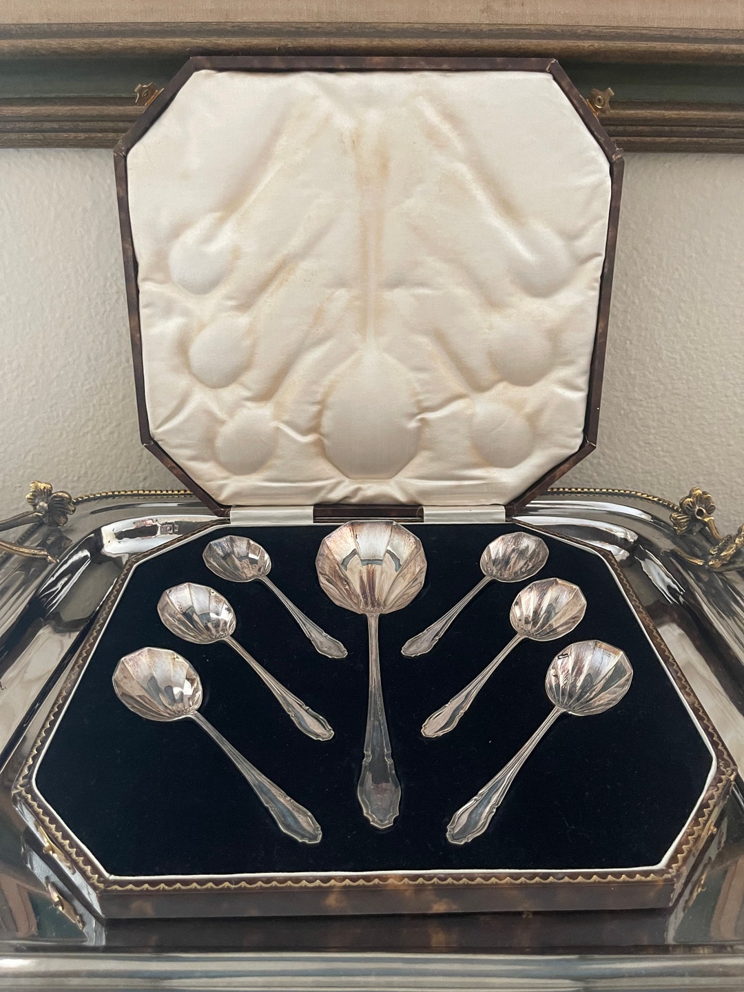 Vintage R&B Silver Plated Spoon Set in Presentation Box Made in England ...