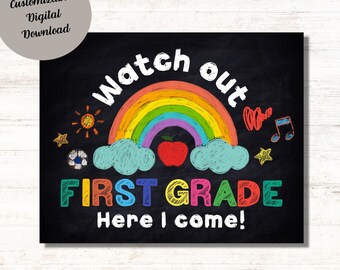 Printable First Day of First Grade Watch Out First Grade - Etsy