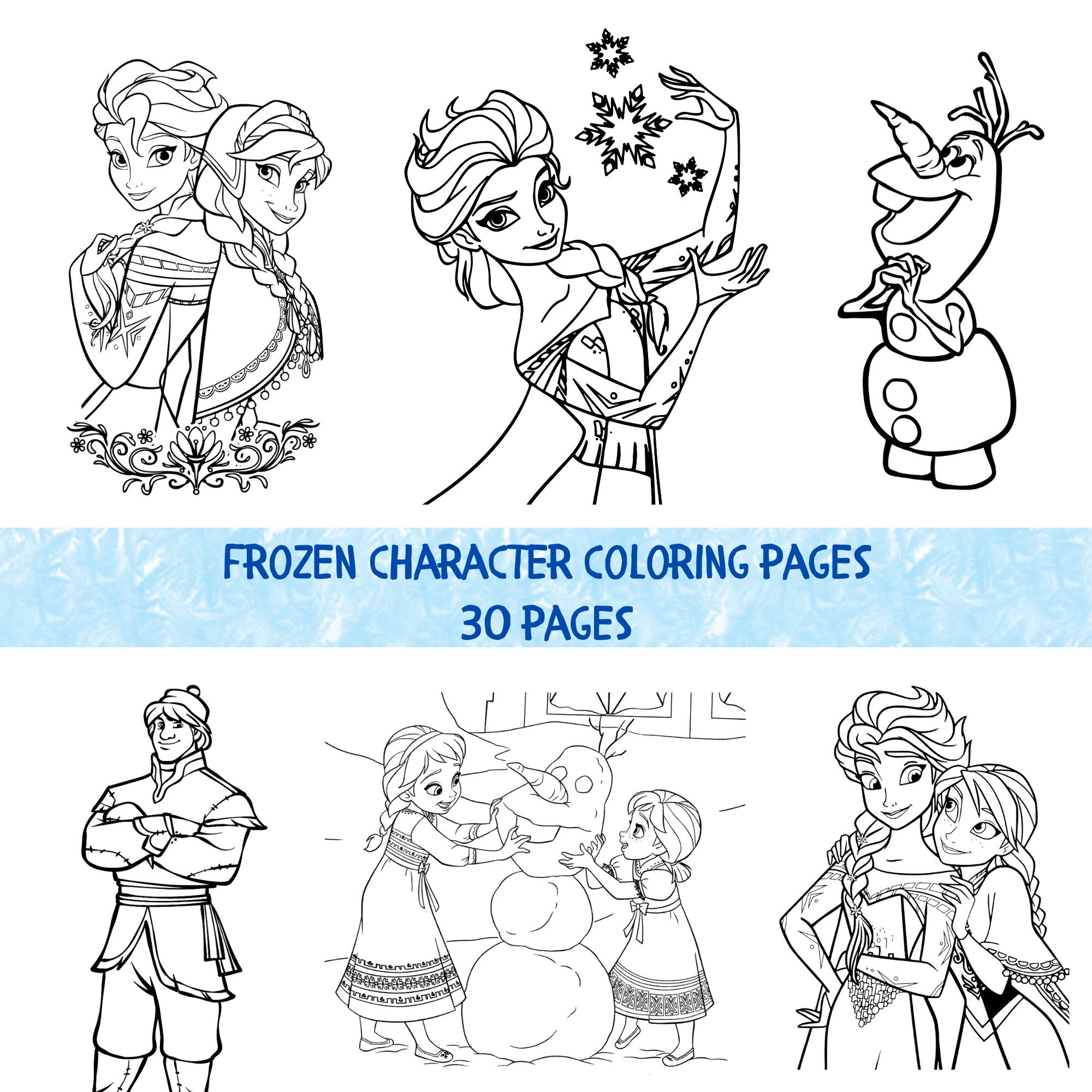 Disney Characters Coloring Pages Frozen