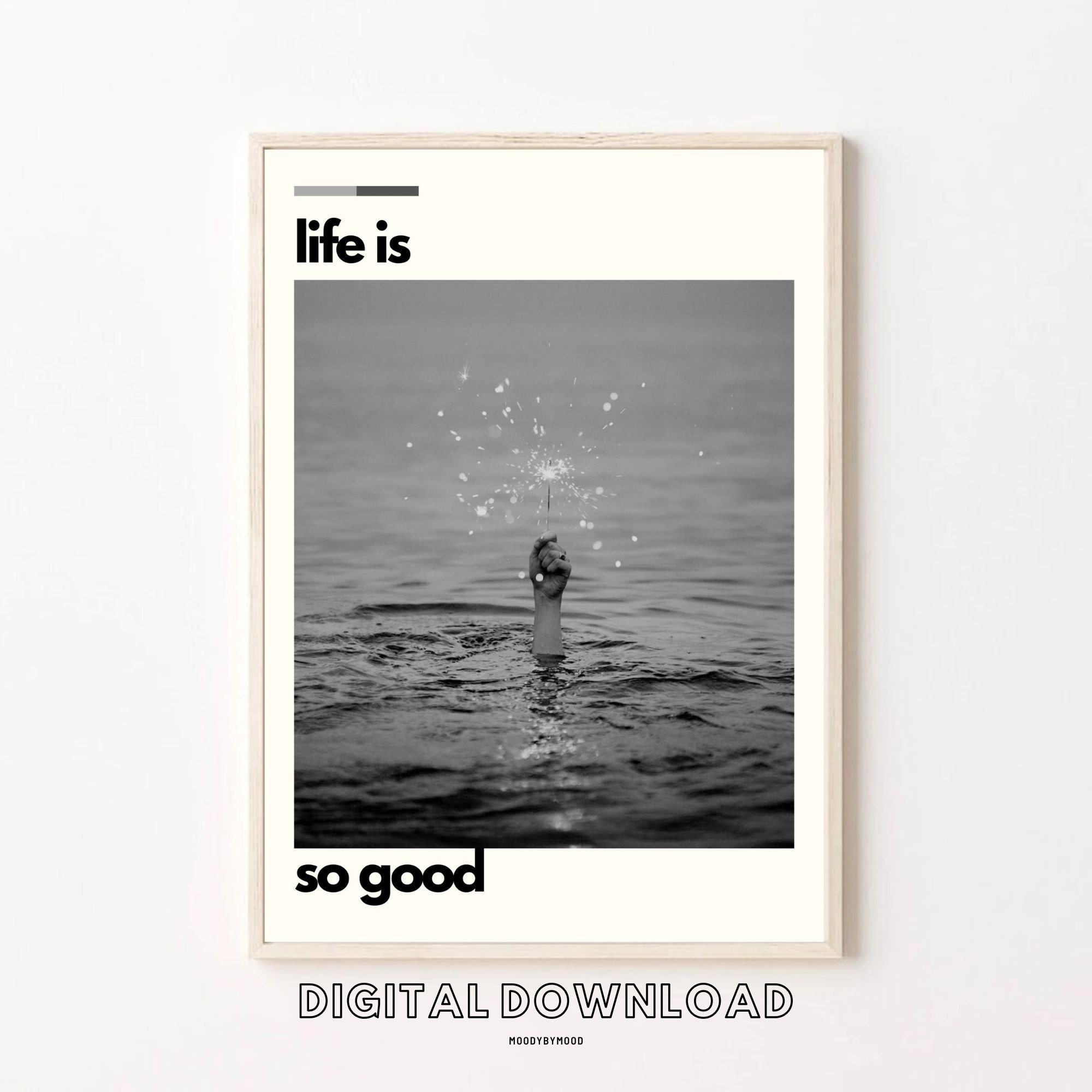 Life Goes on Printable Poster, Life Quote Wall Decor, Home Office Decor ...