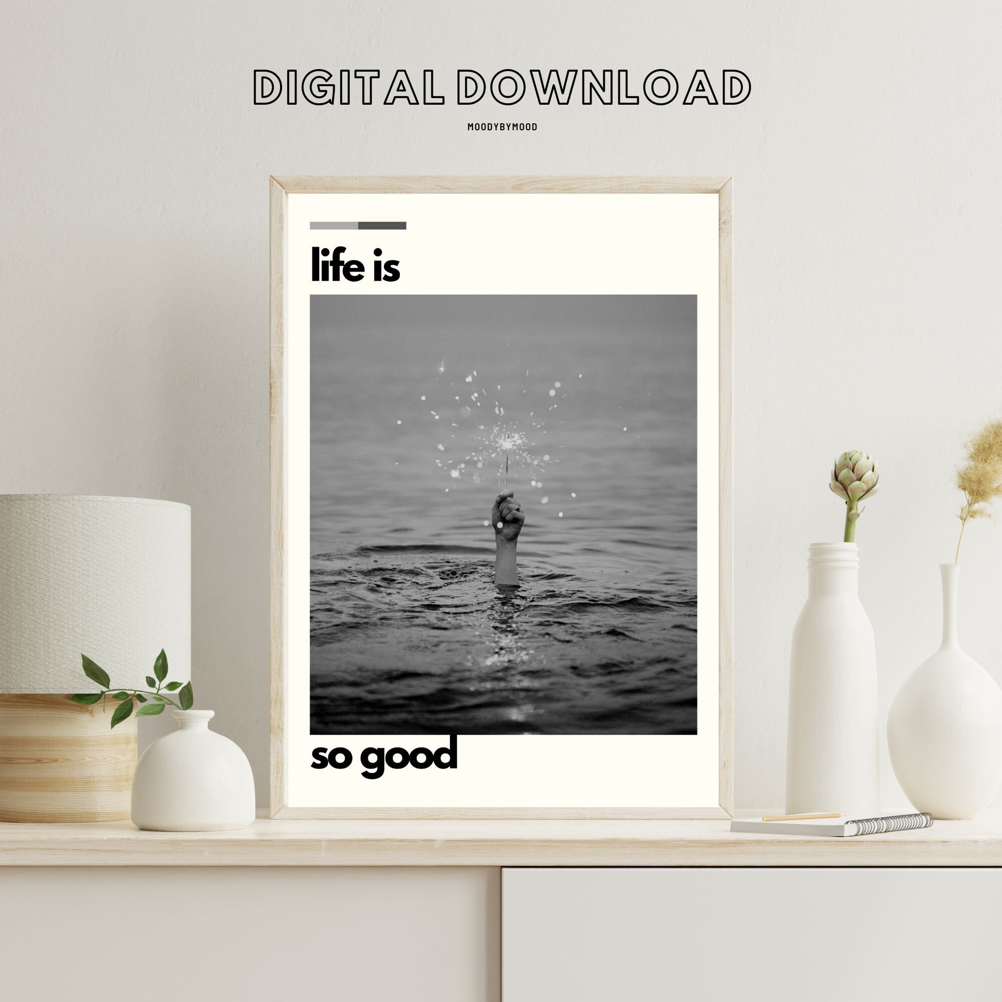 Life Goes on Printable Poster, Life Quote Wall Decor, Home Office Decor ...