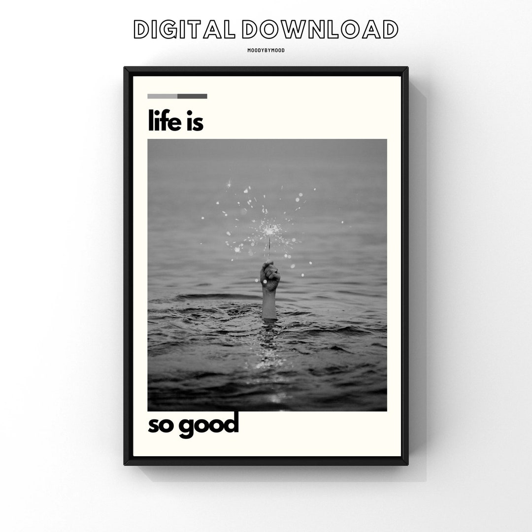 Life Goes on Printable Poster, Life Quote Wall Decor, Home Office Decor ...