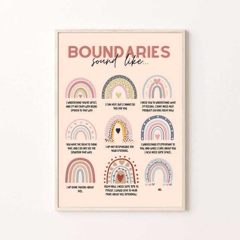Boundaries Sound Like Printable Poster, Mental Health Rainbow Wall Art ... Boundaries Sound Like Printable Poster, Mental Health Rainbow Wall Art ...
