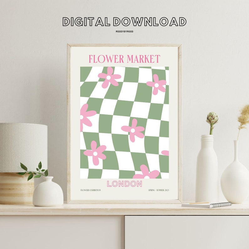 Flower Market Printable Poster Flower Exhibition Wall Art - Etsy