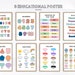 Set of 8 Educational Printables Poster, Classroom Wall Art, Alphabet ...