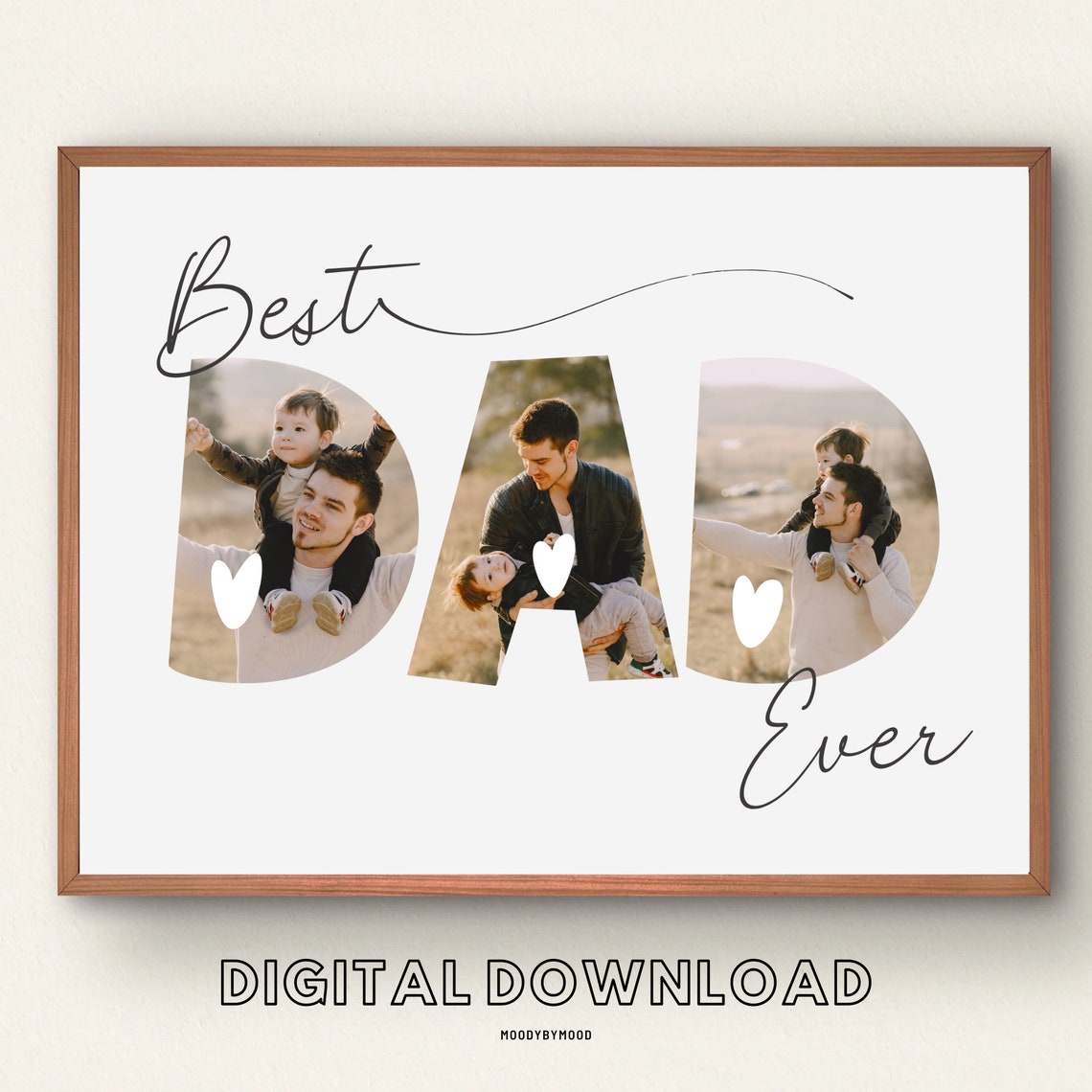 Personalized Best Dad Ever Printable Poster Custom Dad & - Etsy