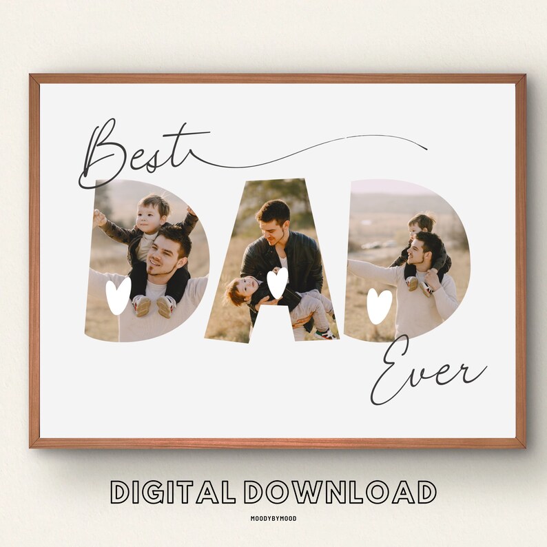 Personalized Best Dad Ever Printable Poster Custom Dad & - Etsy