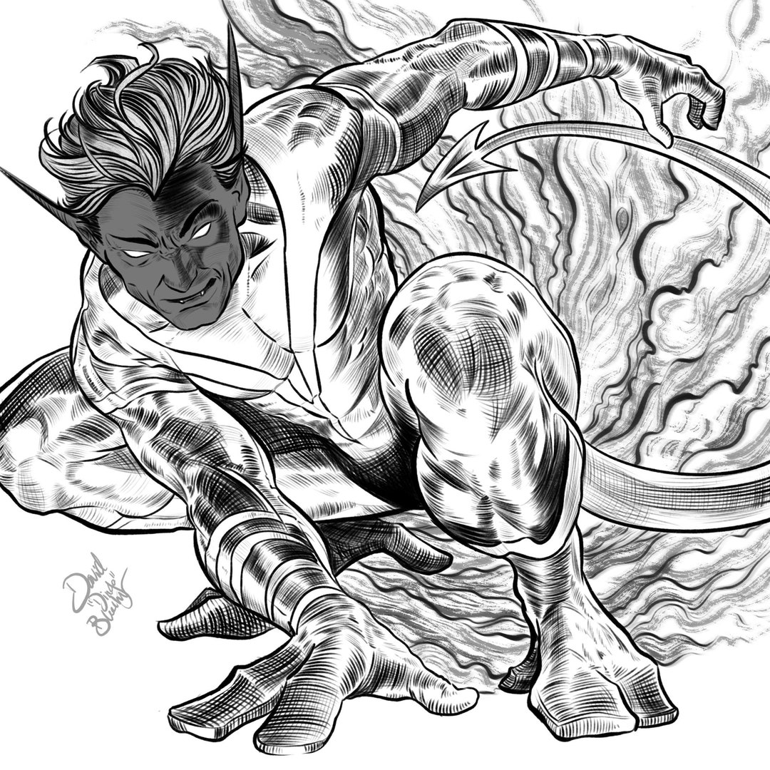 Nightcrawler X-men Fan Art - Etsy