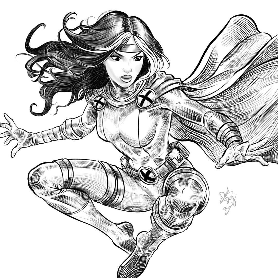 Rogue - X-men Fan Art - Etsy