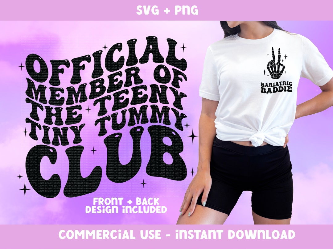 Bariatric Baddie Skeleton SVG Bundle, Official Member of the Teeny Tiny ...