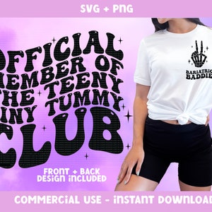 Bariatric Baddie Skeleton SVG Bundle, Official Member of the Teeny Tiny ...