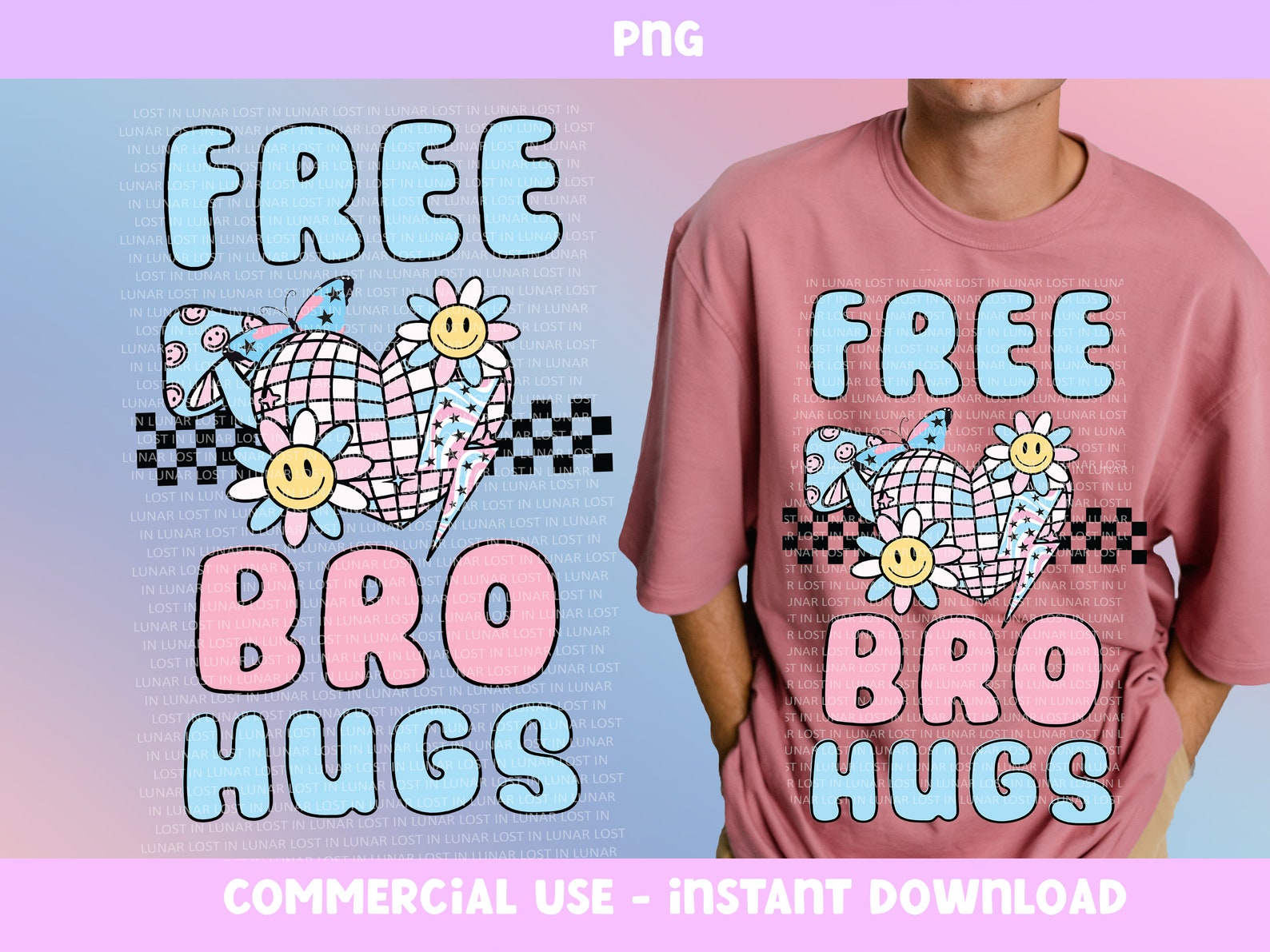 Free Bro Hugs Retro PNG Protect Trans Kids PNG Trans Rights - Etsy