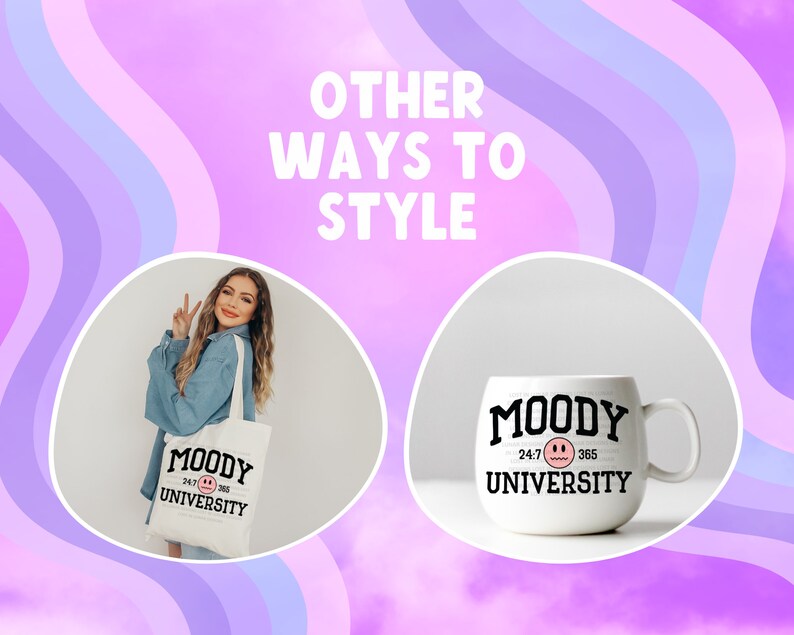 Retro Moody University SVG & PNG Bundle Funny Mental Health - Etsy
