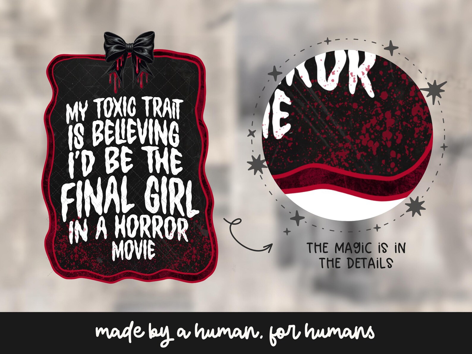 Final Girl PNG – "my Toxic Trait" Horror Movie Shirt Design | Goth ...