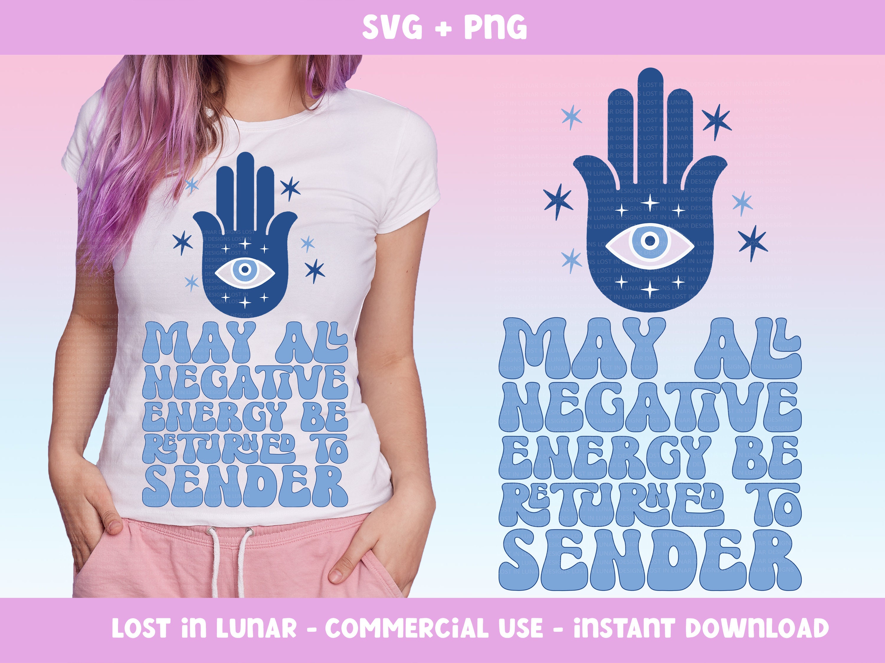 Retro Evil Eye SVG & PNG Bundle Negative Energy Protection - Etsy