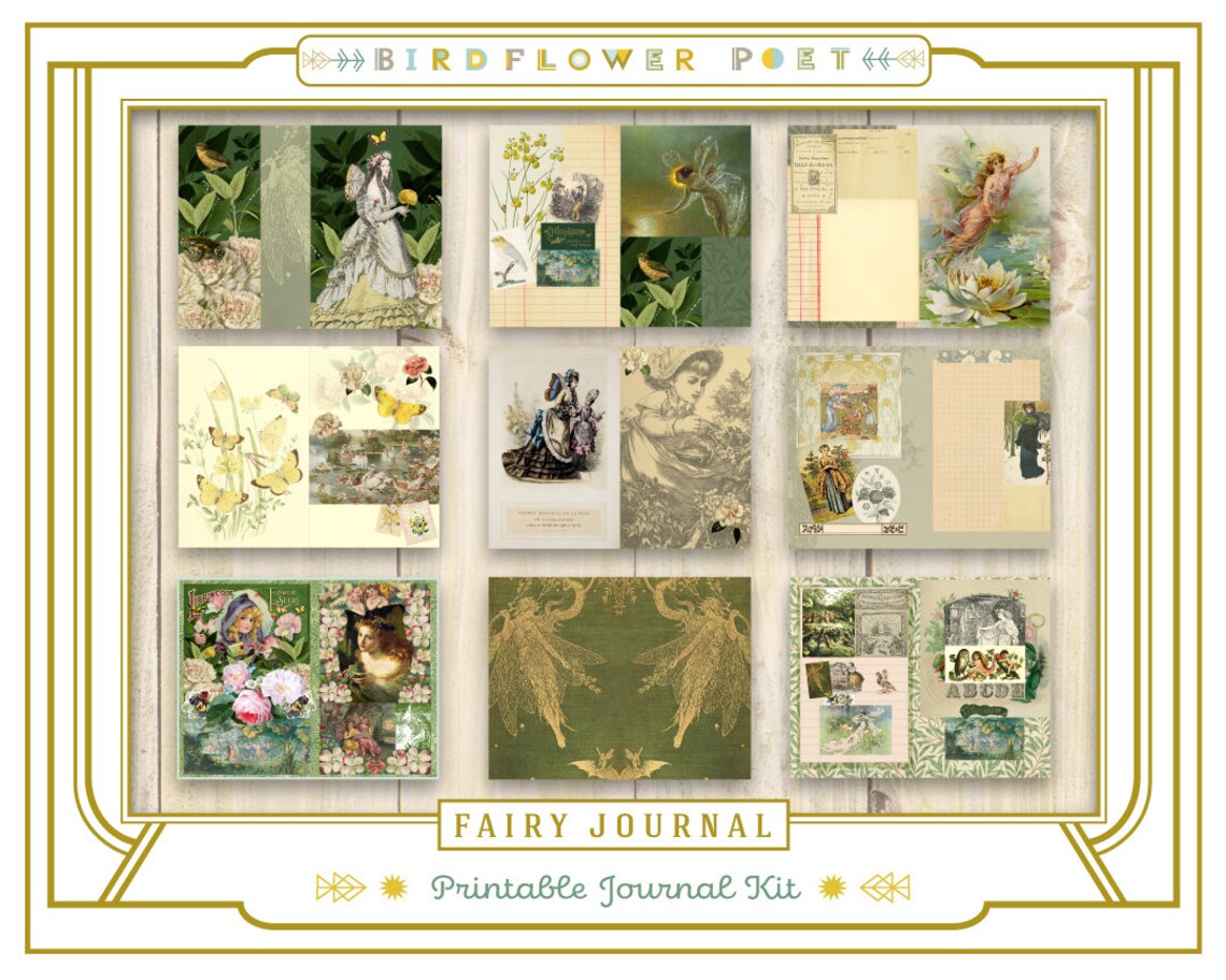 Fairy Journal Kit Printable Junk Journal Kit Fairies - Etsy