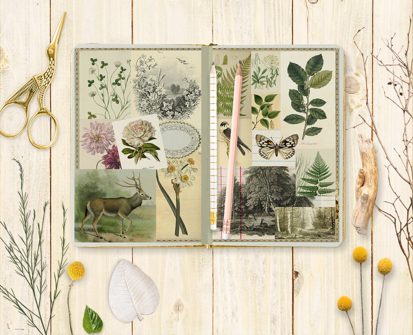 Forest Journal Kit Printable Junk Journal With Woodland - Etsy