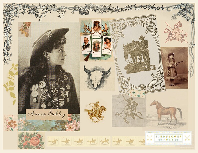 Old West Scrapbook Paper With Cowboys Indians WESTERN - Etsy