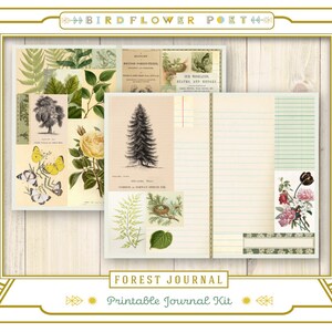 Forest Journal Kit Printable Junk Journal With Woodland - Etsy