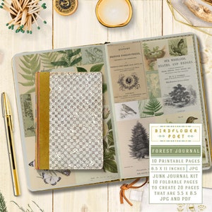 Forest Journal Kit, Printable Junk Journal With Woodland Animals, Trees ...