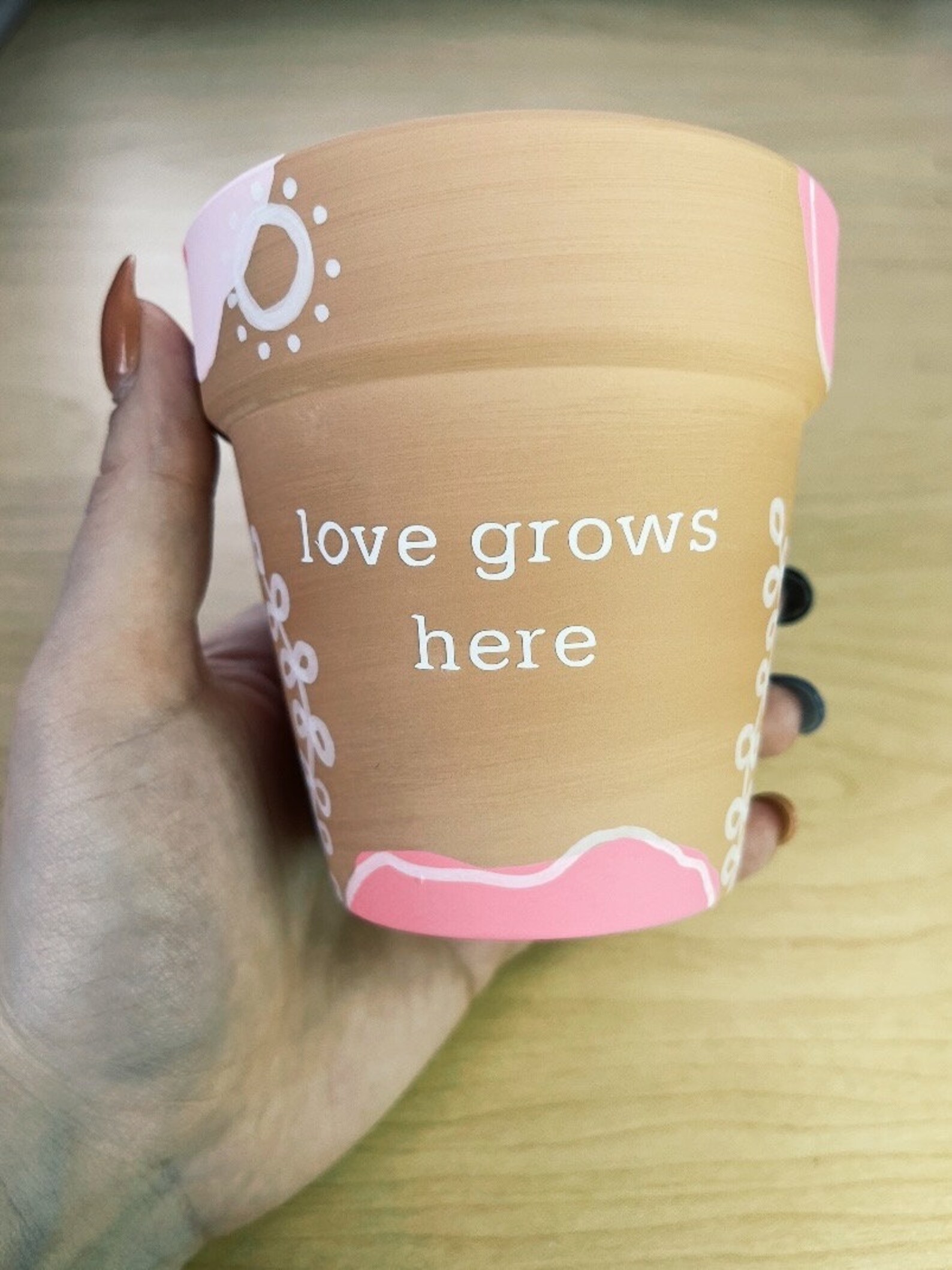 Let’s Grow Together Pot/love Grows Here Pot/ Valentine’s Gift/ Plant ...