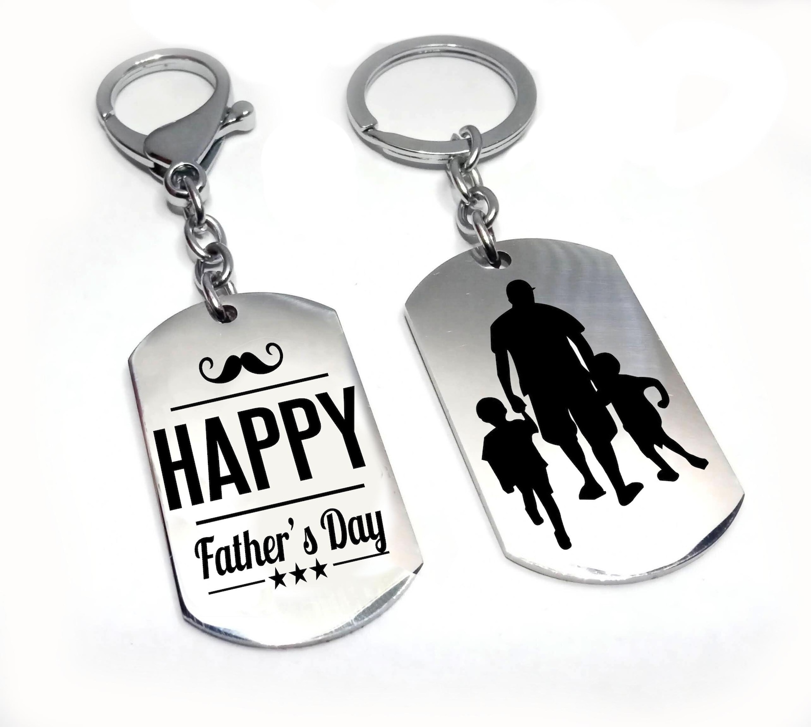 Keychain Engraved Personalized Photo Key Chain Keyring Customized Day ...