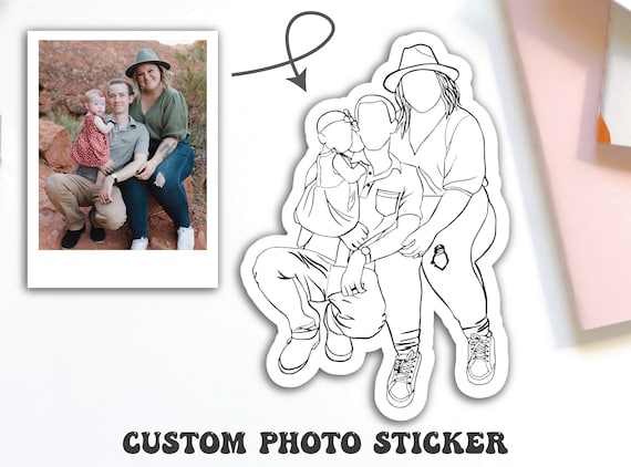 Personalized Family Photo Sticker Gift for Her/ Family Photo - Etsy
