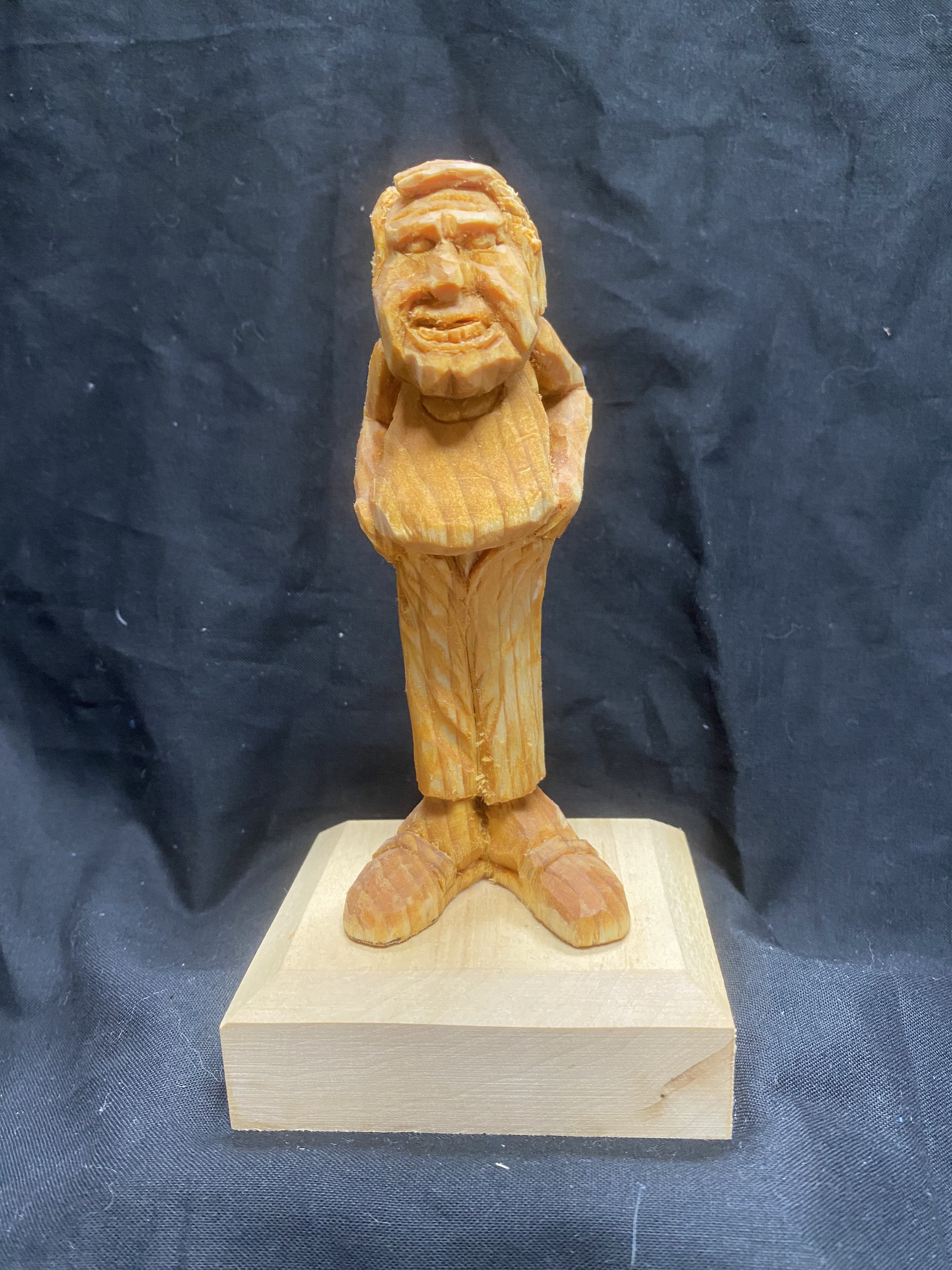 Hand Carved Grumpy Old Man Caricature - Etsy